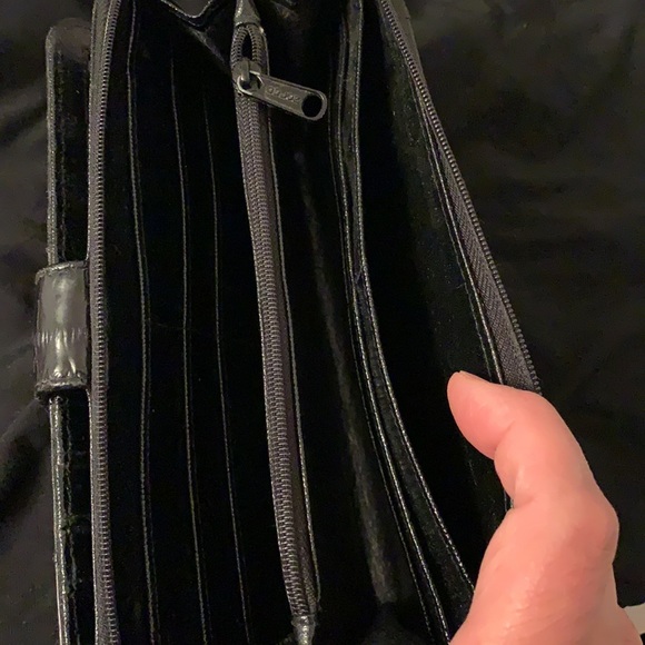 Lee Sands | Bags | Lee Sands Black Eel Skin Long Wallet | Poshmark